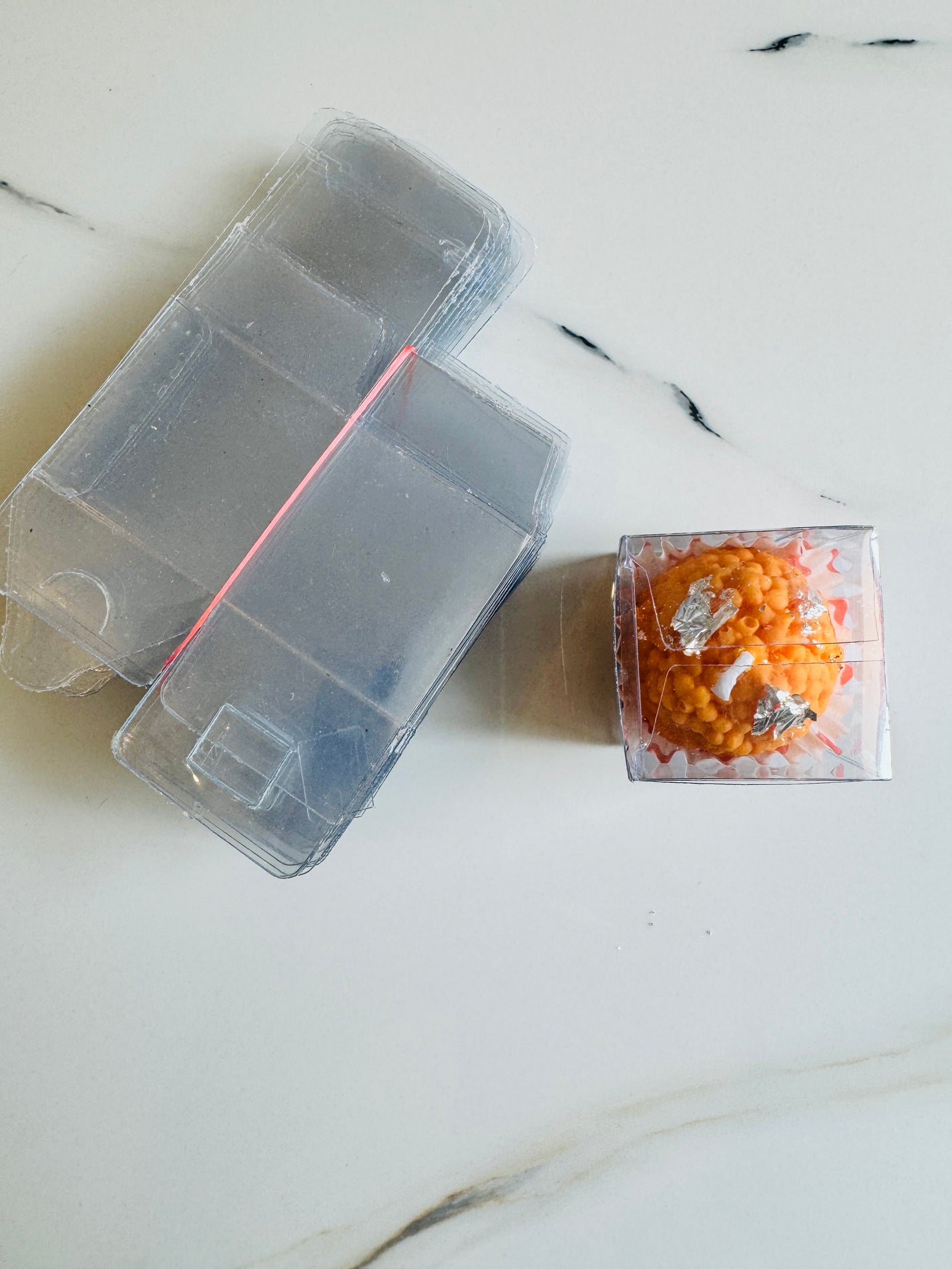 PVC Box 1: Ladoo PVC Box | Mini Bubble candle box | 1.57x1.57x1.57 Inc ...